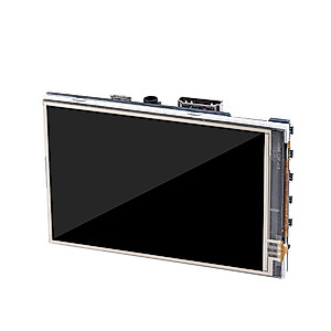 fosa 1080P 60fps 3.5 inch HDMI LCD Screen Display for Raspberry Pi 3 Mode B+,3 Mode B, Pi 2 Model B, Pi Model B+, Pi Model A+ IPS Wide Viewing Angle Display with Black Acrylic Protective Case