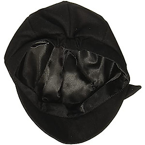 San Diego Hat Company Women's Wool Cap with Self Fabric Bow, Black, One Size