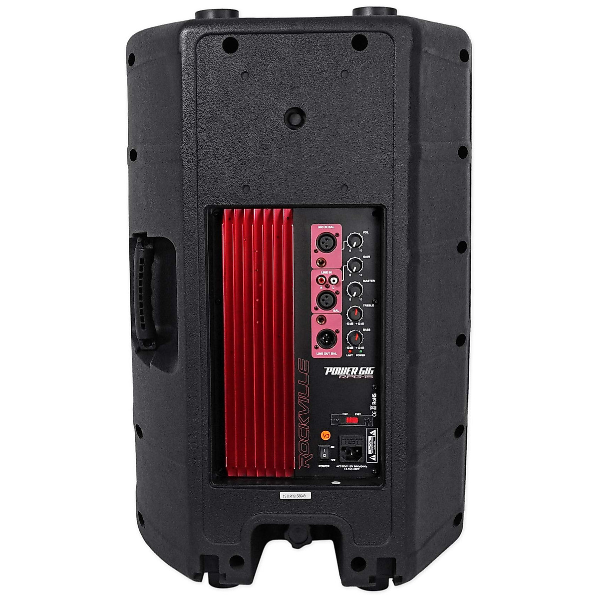 Rockville RPG15 15" Professional Powered Active 1,000 Watt 2-Way DJ PA Speaker