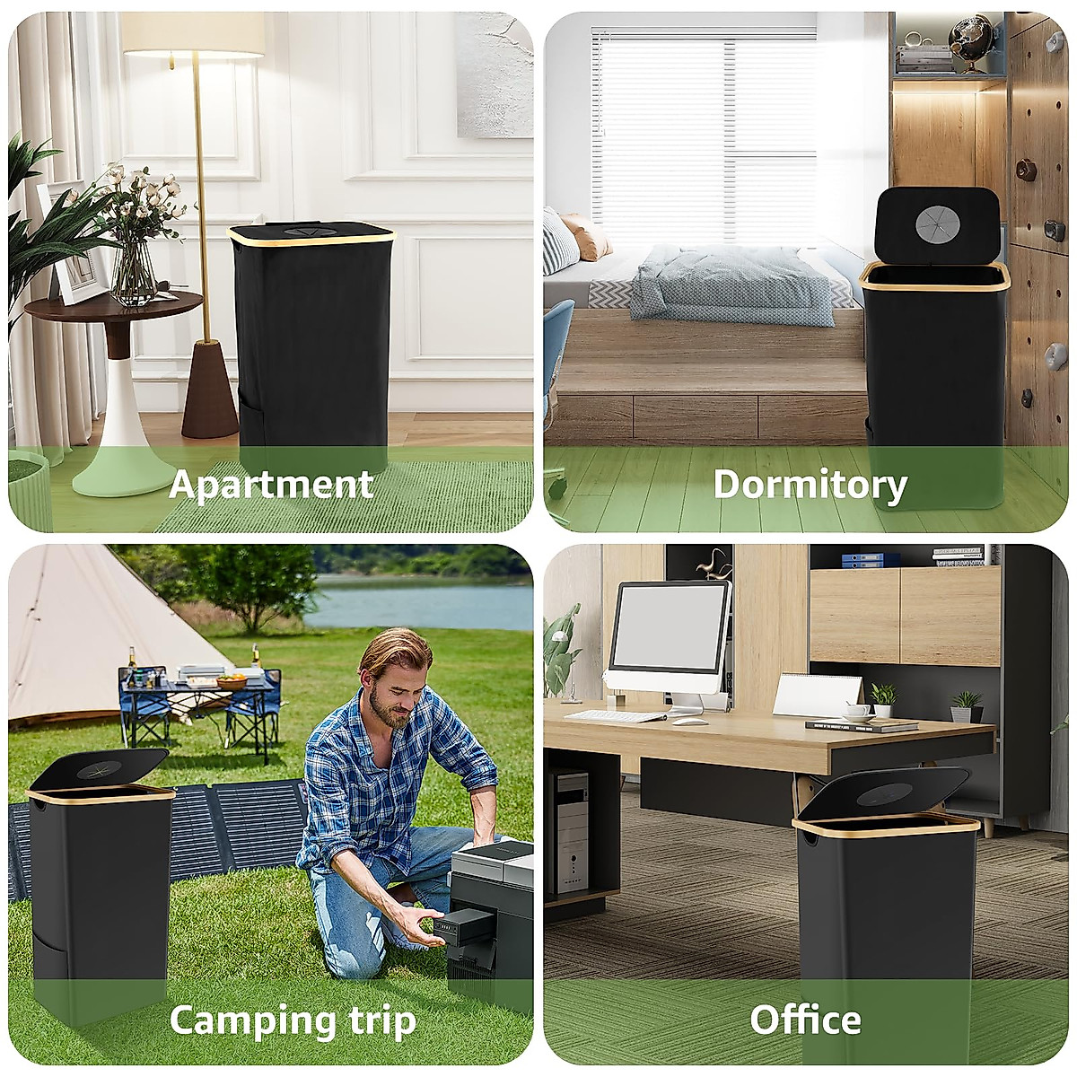 Recycling Bin for Kitchen, Large 29 Gallon 110L Recycle Bin with Lid Removeable Reusable Inner Bag, Collecting Glass Paper Plastic Metal Empty Bottles, Recycling Bin Zip-Top Can,Kitchen Recycling Bin