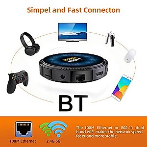 Xilibod Android 11 TV Box 2GB RAM 16GB ROM S905W2 Quad Core CPU G31 MP2 GPU H.265 Decoding 2.4G/5G WiFi Support BT 100M DLAN Smart TV Box - Model No.: HK1RBOX-W2 2GB 16GB