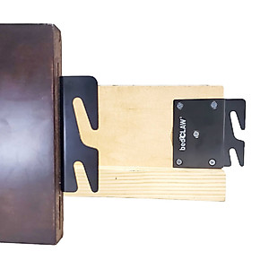 bedCLAW Retro Fix Offset Hook Plate Adapter, Repair Failed Wood Bed Rails (4)