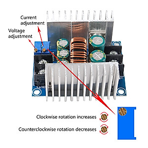 QCCAN 2PCS 20A 300W DC-DC Buck Converter Step Down Module Adjustable DC 6-40V to 1.2-36V Voltage Regulator Buck Converter Constant Current Power Supply Module
