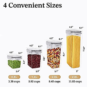Chef's Path Bundle of Extra Large and Variety Airtight Food Storage Containers - Pack of 28 BPA Free Kitchen Canisters for Cereal, Rice, Flour, Bulk Food Storage - Free Labels, Marker and Spoons