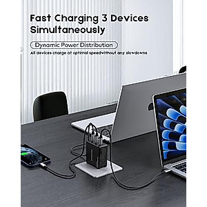 Yoocas 140W USB C Charger,MacBook Pro Charger with Gan+3-Port PD3.1,Laptop Foldable Wall Charger for Dell,Lenovo,Chromebook, Tablets, MacBook Air, iPad Pro, Galaxy S22/21, iPhone 15/14/Pro, Pixel.