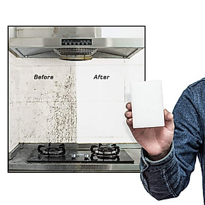 Extra Large Eraser Sponge,Extra Thick, Long Lasting, Multi-Purpose Scrubber Foam Cleaning Pads,Magic Sponge Eraser Sponge for Bathtub, Floor, Baseboard, Bathroom, Wall Cleaning (50 Pack) (White)