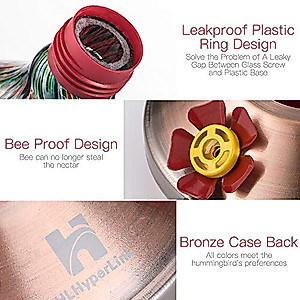 HLHyperLink Hummingbird Feeders for Outdoors - Hummingbird Feeder with Ant Moat and Bee Baffles for Outdoor Garden Patio Porch Backyard Decor