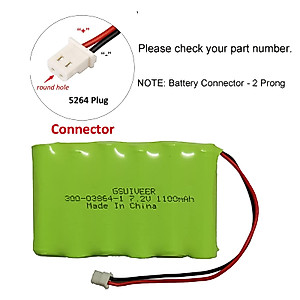 GSUIVEER 300-03864-1 Battery 7.2V 1100mAh Compatible with Honeywell Alarm Lynx WALYNX-RCHB-SC Honeywell Lynx Touch K5109, L3000, L5000, L5100