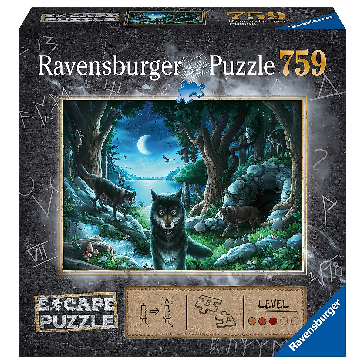 Ravensburger 16434 Curse of The Wolves 759 Piece Jigsaw Puzzle for Kids and Adults Ages 12 and Up - an Escape Room Experience in Puzzle Form , White