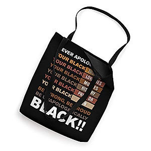 Unapologetically Black History Equality Black Lives Matter Tote Bag