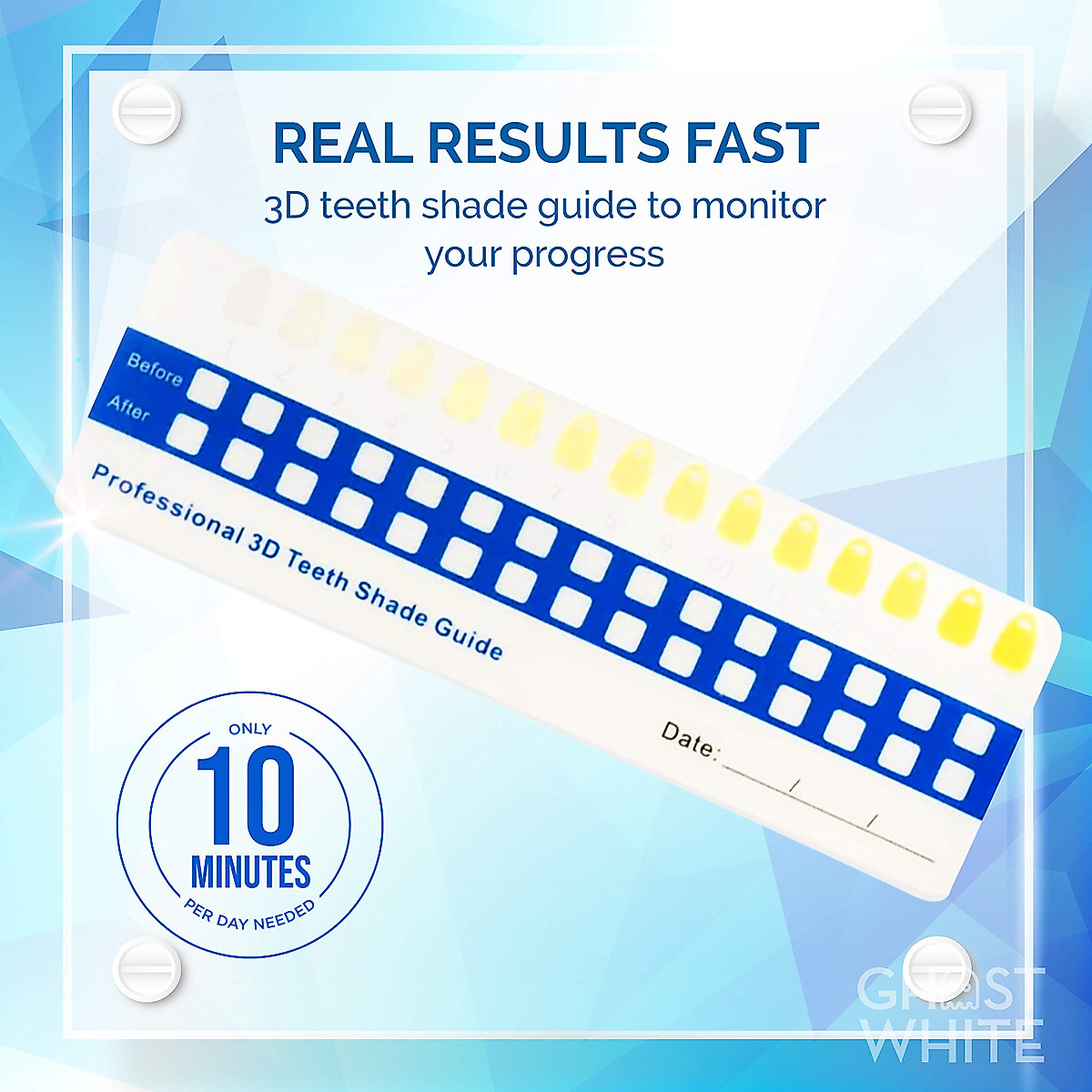 Ghost White Teeth Whitening Kit - Professional LED Light for Whiter Teeth Without Sensitivity, Includes 3 Smart Teeth Whitening Gel Refill Pens, Whitens in Less Than 10 Minutes