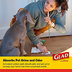 Glad for Pets Black Charcoal Puppy Pads 23" x 23" | Puppy Potty Training Pads That ABSORB & NEUTRALIZE Urine Instantly | New & Improved Quality Puppy Pee Pads, 100 count