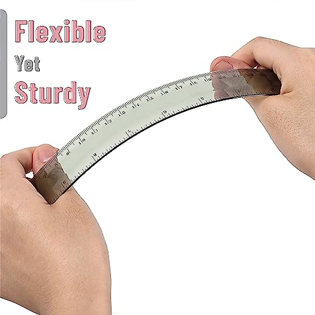 Mr. Pen- Ruler, 12 inch Ruler, 6 Pack, Vintage Colors, Clear Ruler 12 ...