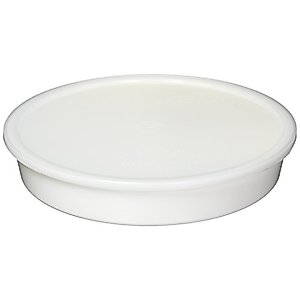 Sammons Preston - 40928 High-Sided Divided Dish, White, Break-Resistant & Lightweight Polypropylene Plastic, 10" Diameter, 1.75" High Vertical Sides & 7/8" Section Dividers, Includes Lid for Travel & Storage