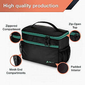 Adir Mini Single Serve Travel Coffee Maker Pouch Organizer, Portable For Travel, Camping, Office Lunch Bag For Grab & Go Daily Use (Red)