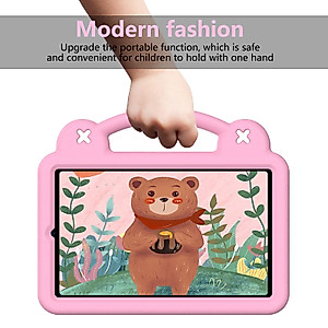YRH for TCL Tab 8le Tablet Case 8.0 inch, Kids EVA Cover with Stand Handle, for TCL Tab 8 LE (9137w)/WiFi (9132X)/Plus(9138s)/SE(6048E)/8V, Pink