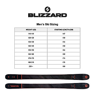 Blizzard Men's Bonafide 97 All-Mountain Off-Trail Stiff Skis, Black/Red, 171 cm