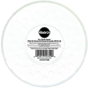 Miracle-Gro SMGCVS08 8" Plastic Saucer, Clear
