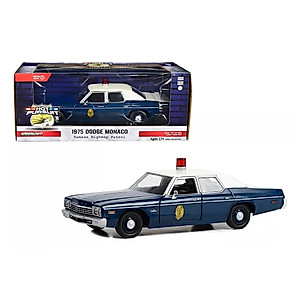 1975 Monaco Dark Blue with White Top Kansas Highway Patrol Hot Pursuit Series 1/24 Diecast Model Car by Greenlight GL85572
