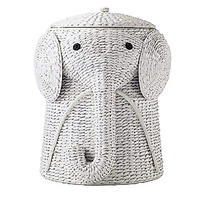 Home Decorators Collection Animal Bathroom Hamper, 20" Hx16 Wx17 D, White