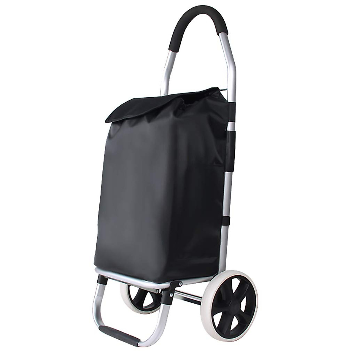 Hand Trucks Folding Shopping Trolley Light Portable with 2 Round Shopping Cart Luggage Bag Groceries Trolleys ( Size : A )