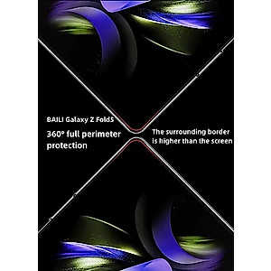 BAILI Galaxy Z Fold5 Transparent Case,HD Transparent Ultra-Slim PC Cover for Z Fold 5,Ultra-Thin as Cicada Z Fold5 Clear Mirror Shell,Military-Grade Drop Proof Case for Samsung Galaxy Z Fold5-Silver