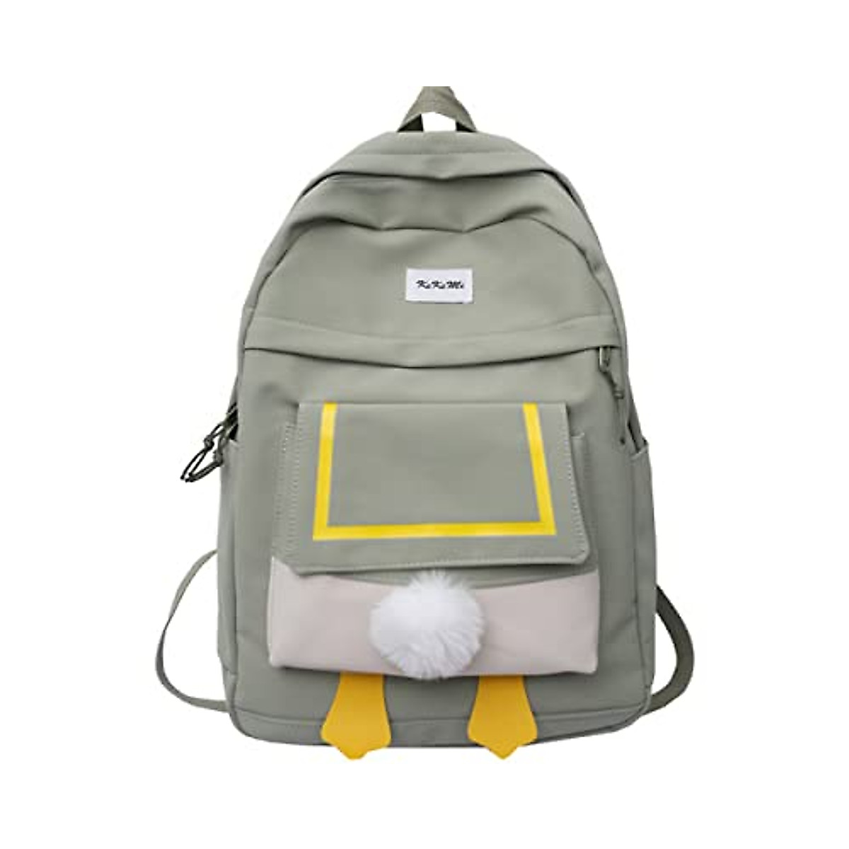 Kawaii Backpack Duck School Bag Casual Korean Version for Students Teens Aesthetic Cute Adorable Cartoon (Green)