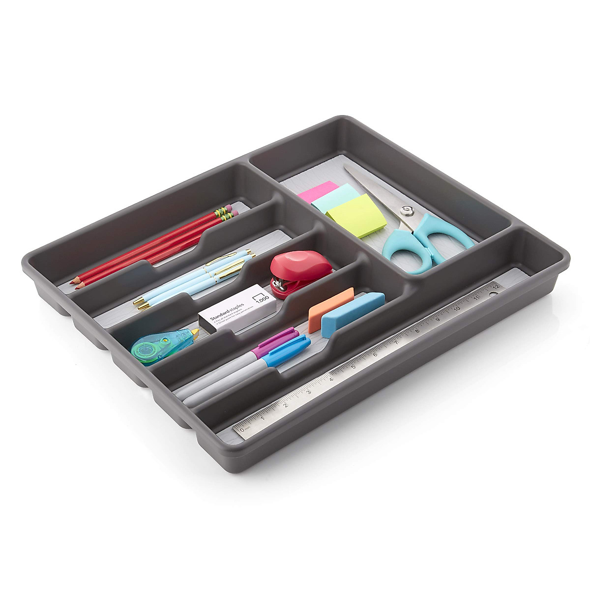 Copco Basics 6 Compartment Organizer, Charcoal Gray/Light Gray