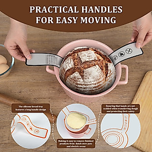 2 Pcs Silicone Bread Sling for Dutch Oven ， Non-stick & Easy to Clean Reusable Silicone Baking Mat With Long Handles，Heat Resistant sourdough silicone bread sling，Easy To Transfer Sourdough Bread