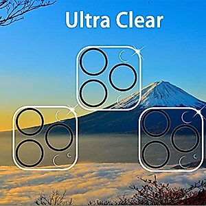 【3 Pack】Dengduoduo Tempered Glass Camera Lens Protector for iPhone 13 Pro 6.1" & iPhone 13 Pro Max 6.7", Ultra HD, 9H Hardness, Anti-Scratch, Case Friendly, Easy to Install [No Affect on Night Shots]