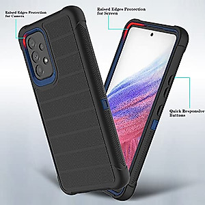 Leptech for Samsung Galaxy A53 5G Phone Case with Glass Screen Protector, [Holster Series] Belt Clip Protective Hard Tough Full Heavy Duty Rugged Military Shockproof Armor Cell Phone Cover (Black)