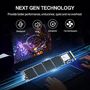 BUANIIH SSD 1TB PCle 3.0x4, NVME M.2 2280, Internal Solid State Drive,Storage and Memory Expansion for Gaming,Speeds of up-to 3400MB/s