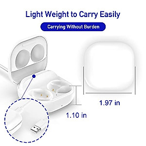 Wired Charging Case Compatible with Samsung Galaxy Buds 2, Replacement Charger Case Dock Station for Galaxy Buds 2 Bluetooth Earbuds (White)