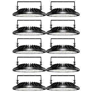 LED High Bay Light, 100W 10000LM Super Bright UFO High Bay LED Lights, 6500K LED Shop Lights, IP54 Warehouse Lights Area Light Fixture Commercial Bay Lighting Bay Lights for Garage Barn Workshop-10