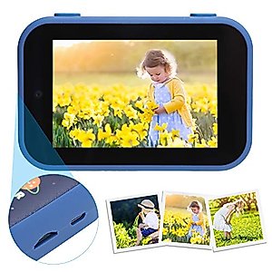 01 Children Camera, Fast Charging Previewing Taking Photos Video Camera, for Girls Kids(Navy Blue)