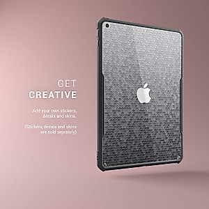TineeOwl iPad 9/8/7 (10.2-Inch, 2021/2020/2019 Model, 9th / 8th / 7th Generation) Ultra Slim Clear Case, Flexible TPU, Lightweight, Thin (Black)