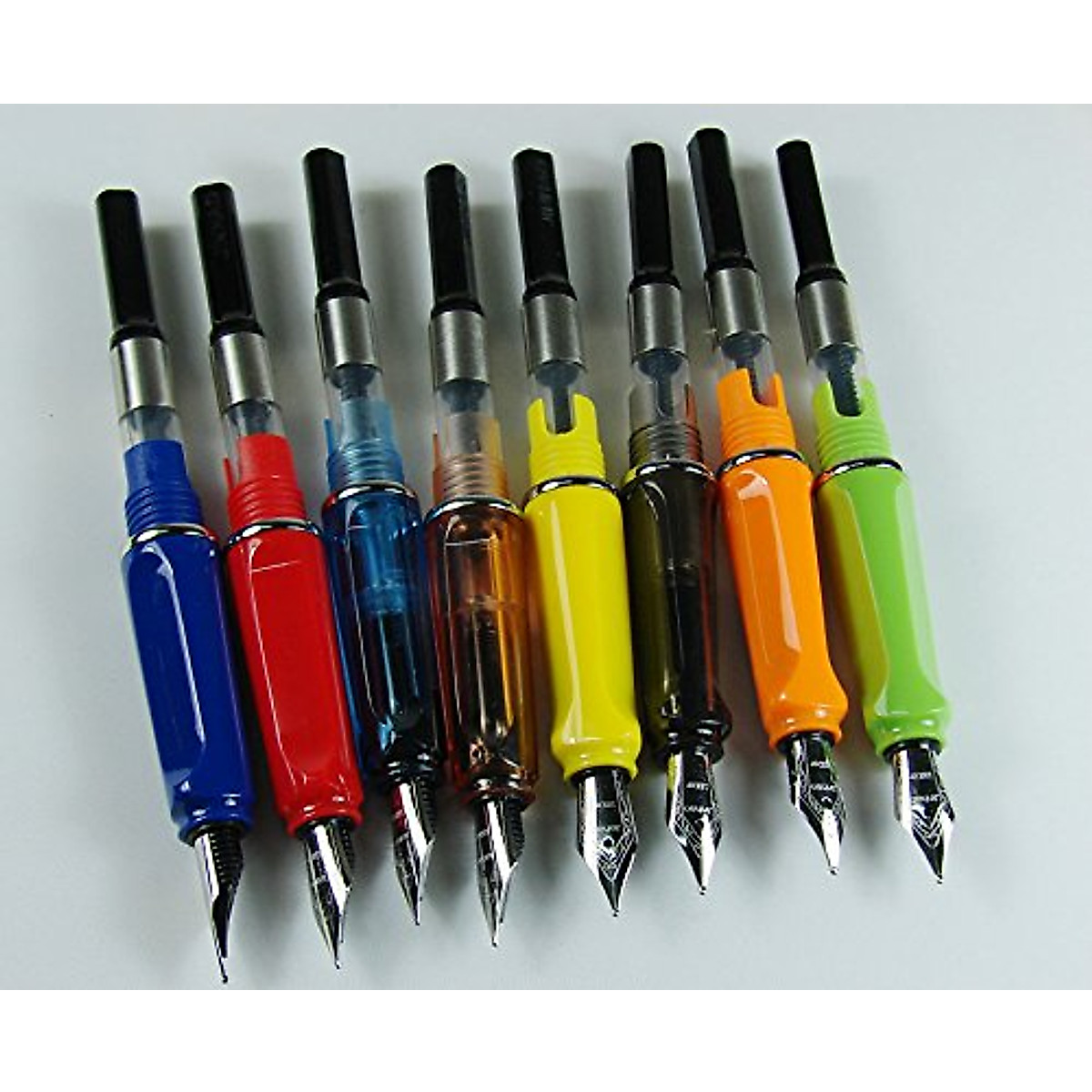 8 PCS Jinhao 599 Fountain Pens Diversity Set Transparent and Unique Style