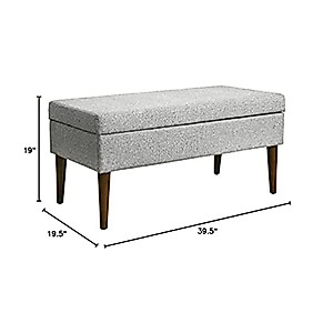 Spatial Order Home Decor | K8086-F2232 | Kaufmann Collection Modern Storage Ottoman Bench | Large Ottoman Bench with Storage for Living Room & Bedroom, Ash Grey