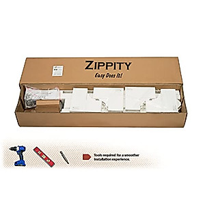 Zippity Outdoor Products ZP19004 Newport Vinyl Picket Unassembled Gate, 33-1/2"H x 42"W, White