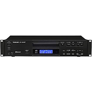 Tascam CD-200BT Rackmount Professional CD Player with Bluetooth Wireless & Hosa CPR-202 Dual 1/4" TS to Dual RCA Stereo Interconnect Cable, 2 Meters