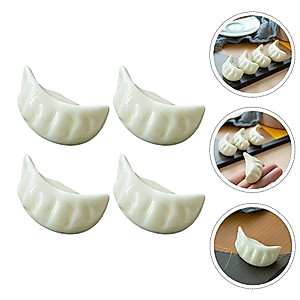 Ceramic Chopstick Holder Rest 12Pcs Ceramic Dumplings Chopsticks Rest Holders, Chopstick Rest Spoon Fork Stand Holder (Dumpling appearance) Porcelain Chopsticks Rest