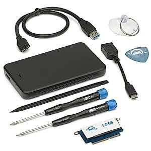 OWC 1.0TB Aura Pro NT High-Performance NVMe SSD Upgrade Kit with Tools and 1TB Express USB 3.0, Compatible with 2016-2017 13-inch MacBook Pro Non-Touch Bar