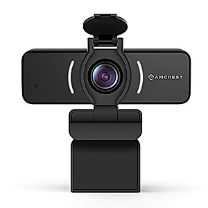 Amcrest 1080P Webcam with Microphone & Privacy Cover, Web Cam USB Camera, Computer HD Streaming Webcam for PC Desktop & Laptop w/Mic, Wide Angle Lens & Large Sensor for Superior Low Light (AWC205)