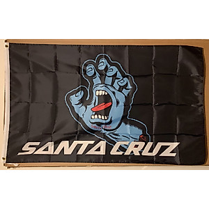 santa cruz vintage design skateboard screaming hand banner