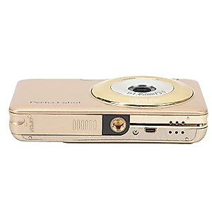 Jeanoko 48MP Digital Camera, Portable Digital Camera Continuous Shooting Self Timer Metal Automatic Light Sensitivity Speed for Senior Citizen(Gold)