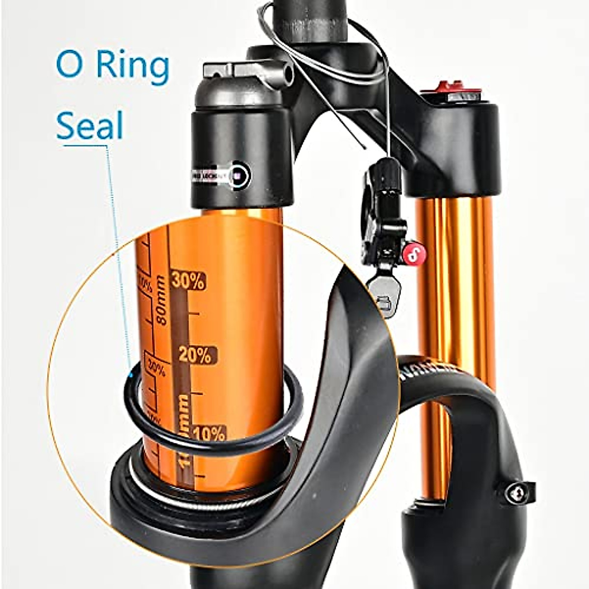 aiNPCde Mountain Bike Air Pressure Shock Absorber Front Fork, Accessories Magnesium Alloy 26/27.5/29 inch XC AM Bike Suspension Fork QR 9mm Travel 120mm (Color : Straight Remote-Lockout, Size : 29in