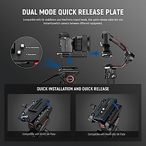 NEEWER 71.6" Pro Camera Monopod with Feet, Carbon Fiber Telescopic Video Monopod with QR Plate Compatible with DJI RS Gimbals Manfrotto, Removable Base for Camera Camcorder, Max Load 13.2lb/6Kg, TP71