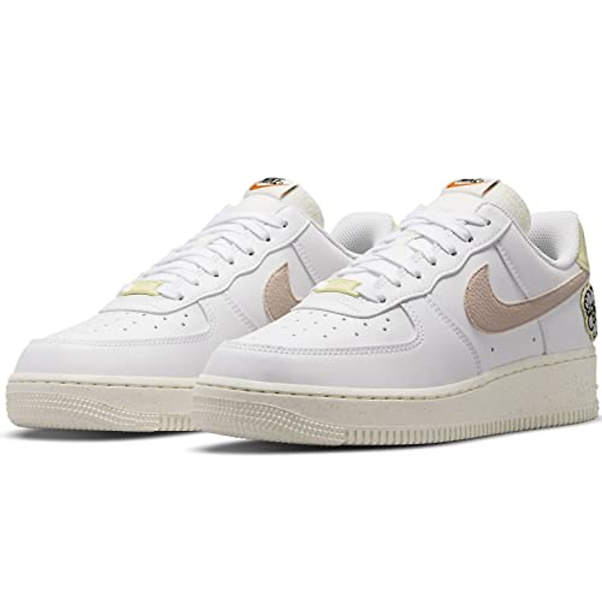 Nike Women's AIR Force 1 '07 Next Nature Shoes, White/Boarder Blue/Citron Tint/Pink Oxford, 8