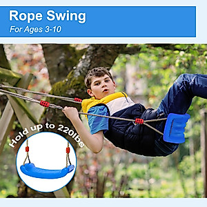 IFOYO Tree Swing Seat, Swing Set Accessories for Kids Outdoor Play Playground Trees, Children Outdoor Plastic Swingset for Little Tikes, Outdoor & Indoor Seat and Swing Comfortable for Kids, Blue