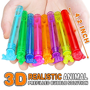 32Pcs Animal Farm Bubbles with Display Box, Party Favors for Kid, Mini Dog/Horse Bubble Wands Bulk, Birthday Decoration, Pinata Filler, Goody Bag Stuffers Supplies, Carnival Prizes, Classroom Gift Toy